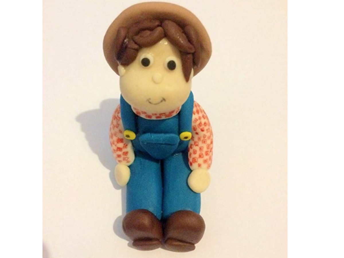Edible Farmer cake topper decoration